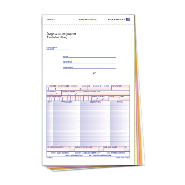 SPECIAL PARTS ORDER FORM-5 PART-CUSTOM – SNYADS Services